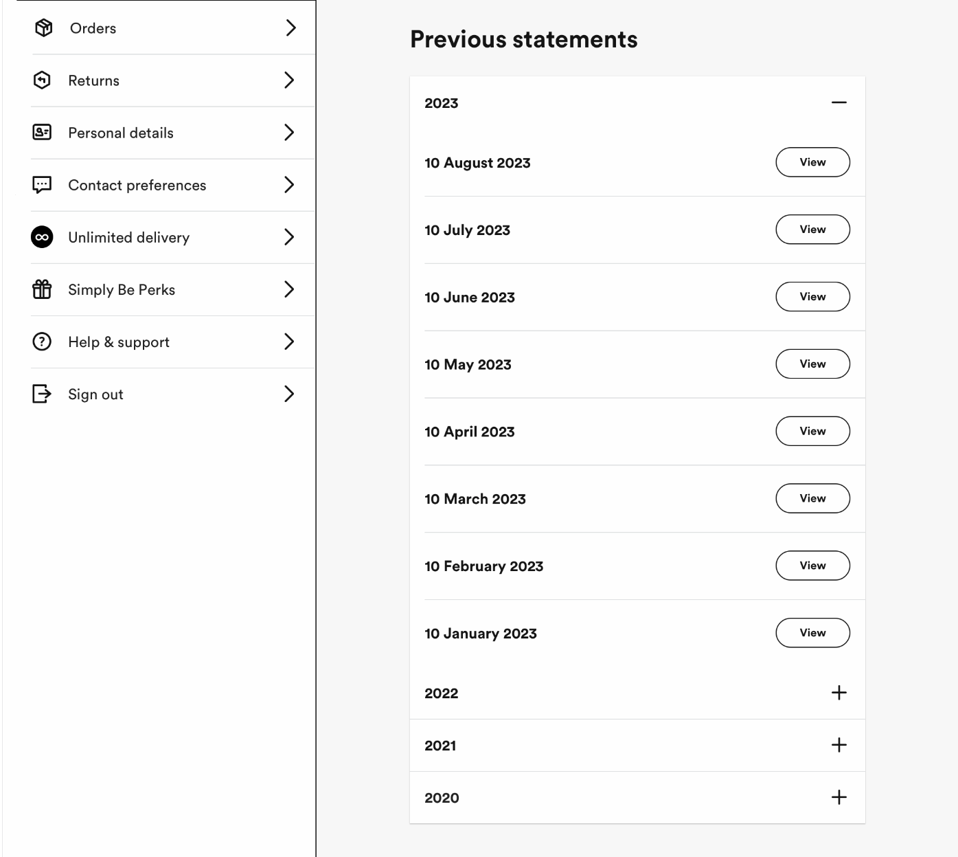 How do I view my previous statements online? – JD Williams